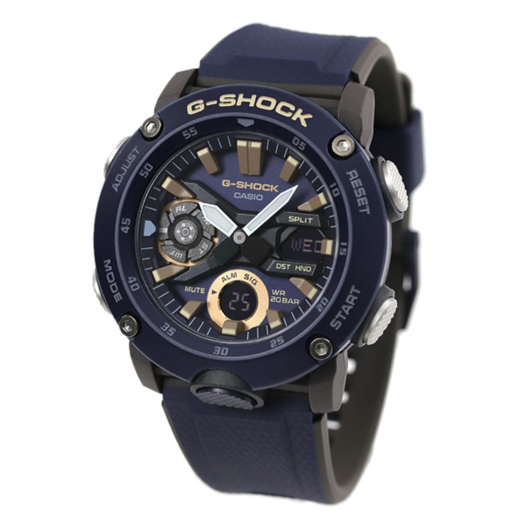 CASIO G-SHOCK GA-2000 series GA-2000-2A 碳核心防護構造 GSHOCK GA2000, 男裝, 手錶及 ...
