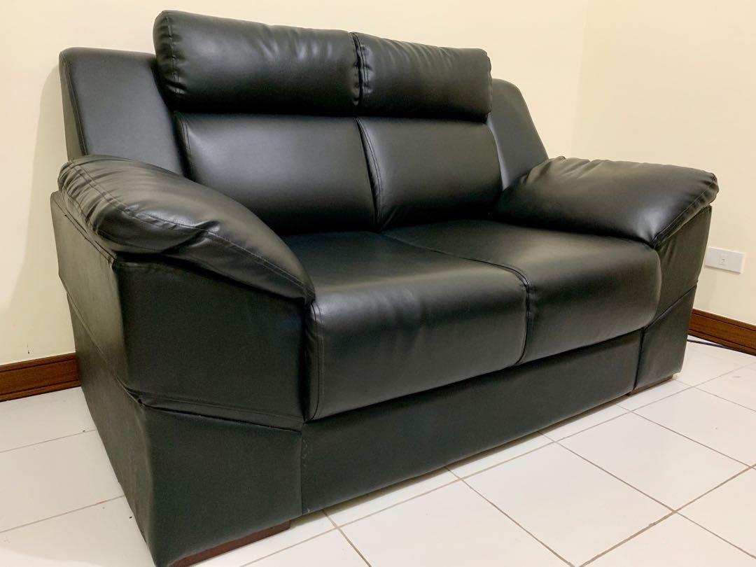 Dexter Sofa Black (Made with Uratex Foam), Furniture & Home Living ...