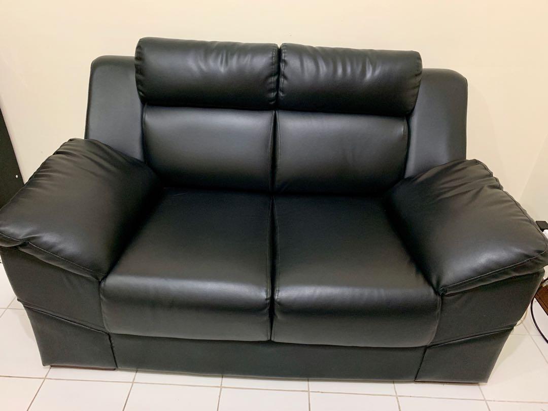 Dexter Sofa Black (Made with Uratex Foam), Furniture & Home Living ...