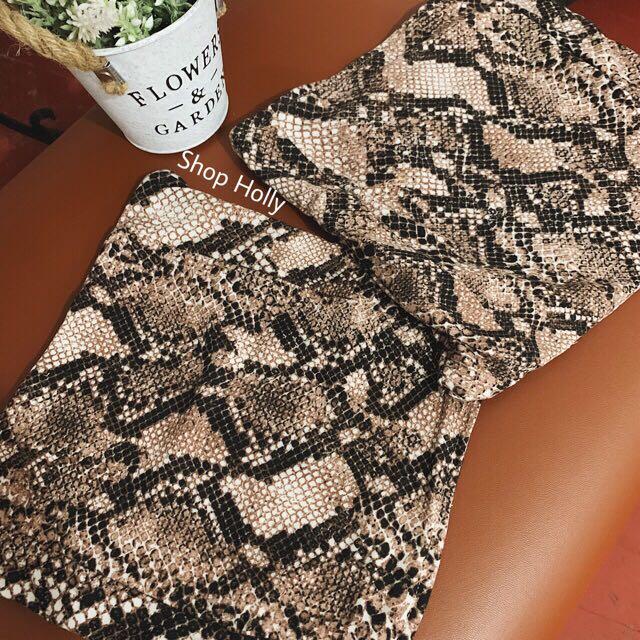 Faux snake skin tube, Women's Fashion, Tops, Others Tops on Carousell