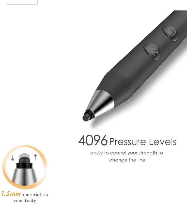 Heiyo Surface Pen, Rechargeable Surface Pro Pen Supporting 500-Hour ...