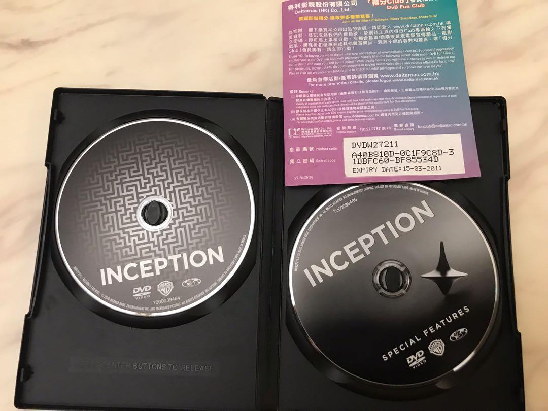 Inception 潛行空間 Dvd 雙碟特別版, 興趣及遊戲, 音樂、樂器 & 配件, 音樂與媒體 - CD 及 DVD - Carousell