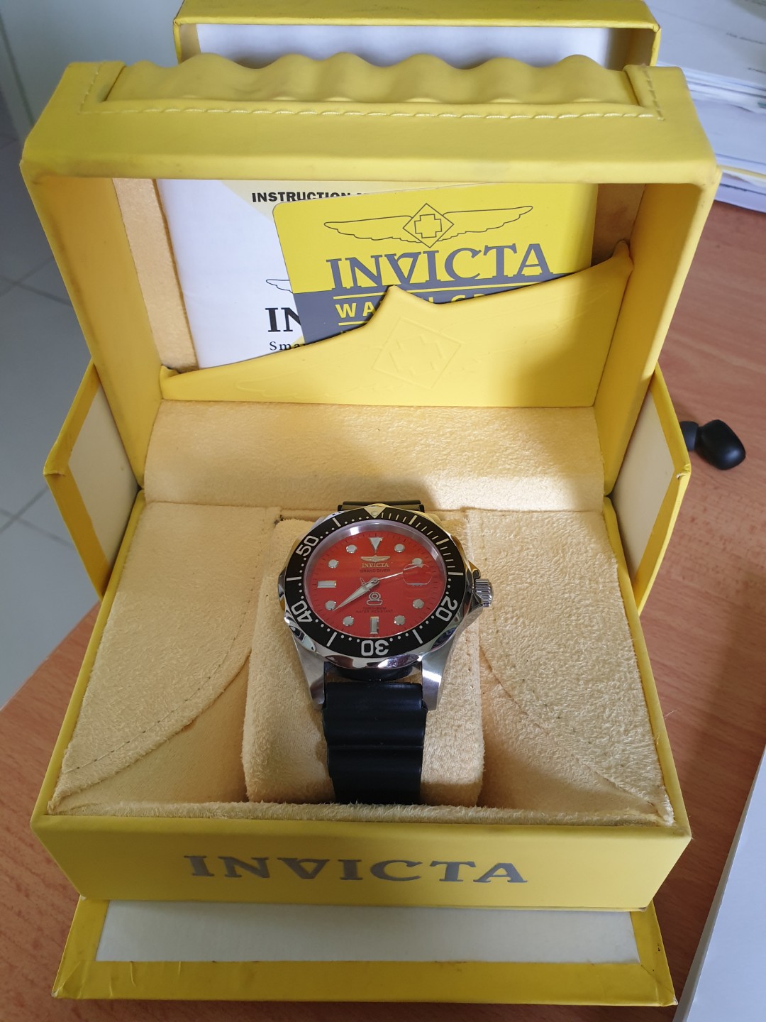 Invicta Grand Diver Orange Dial, Men's Fashion, Watches & Accessories ...