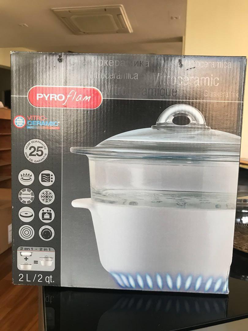 Pyroflam steamer + extra dish, Furniture & Home Living, Kitchenware ...
