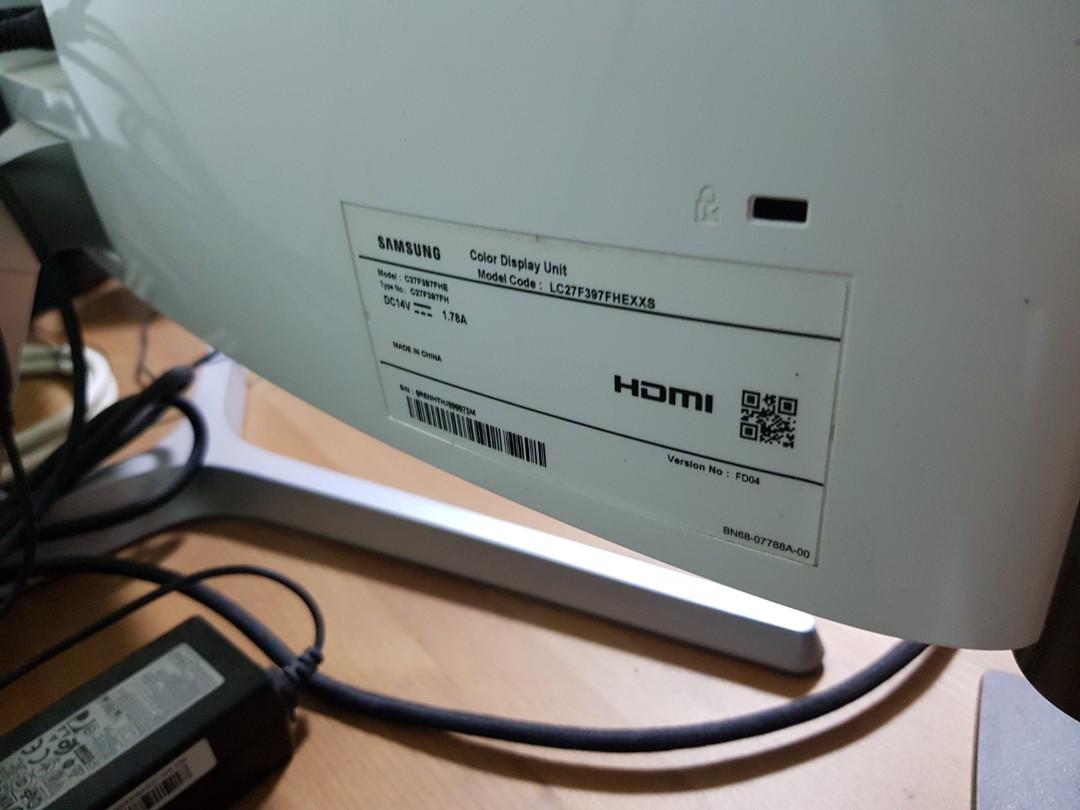 Samsung 27" Curved FHD Monitor (CF397), Computers & Tech, Parts ...