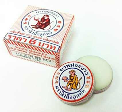 Thai White Monkey Holding Peach Medicated Balm 4g, Everything Else on ...