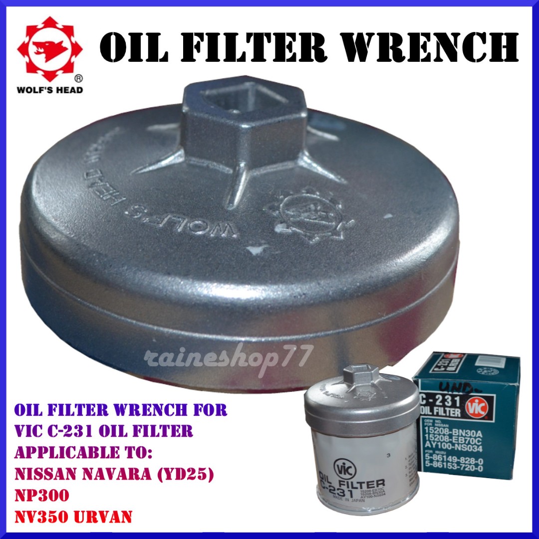 Wolf`s Head OIL FILTER WRENCH for Vic C-231 Applicable to Nissan Navara ...