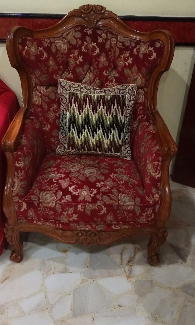 6 seatter Safa Set with Chairs, Antique old style, Furniture & Home ...