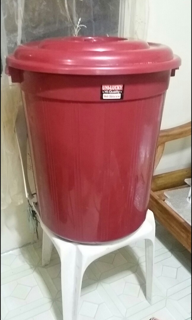 80 liters Drum Water Container 2pcs available, Furniture & Home Living ...