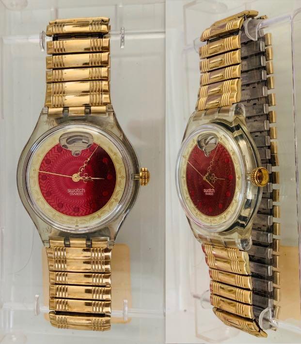 Authentic Swatch Automatic 23Twenty Three Jewels Skeleton back Metal ...