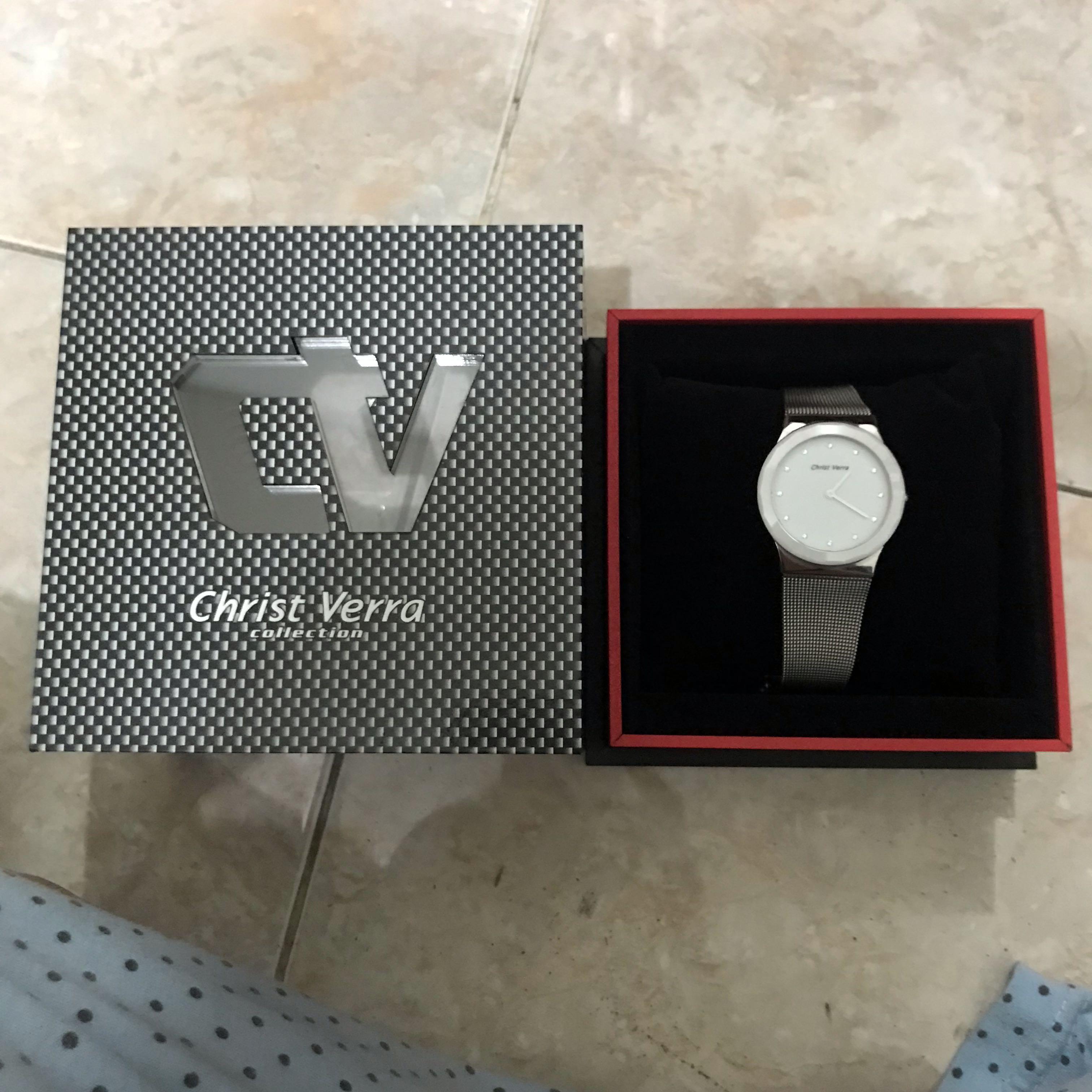 Christ Vera Silver Watch, Fesyen Wanita, Jam Tangan di Carousell