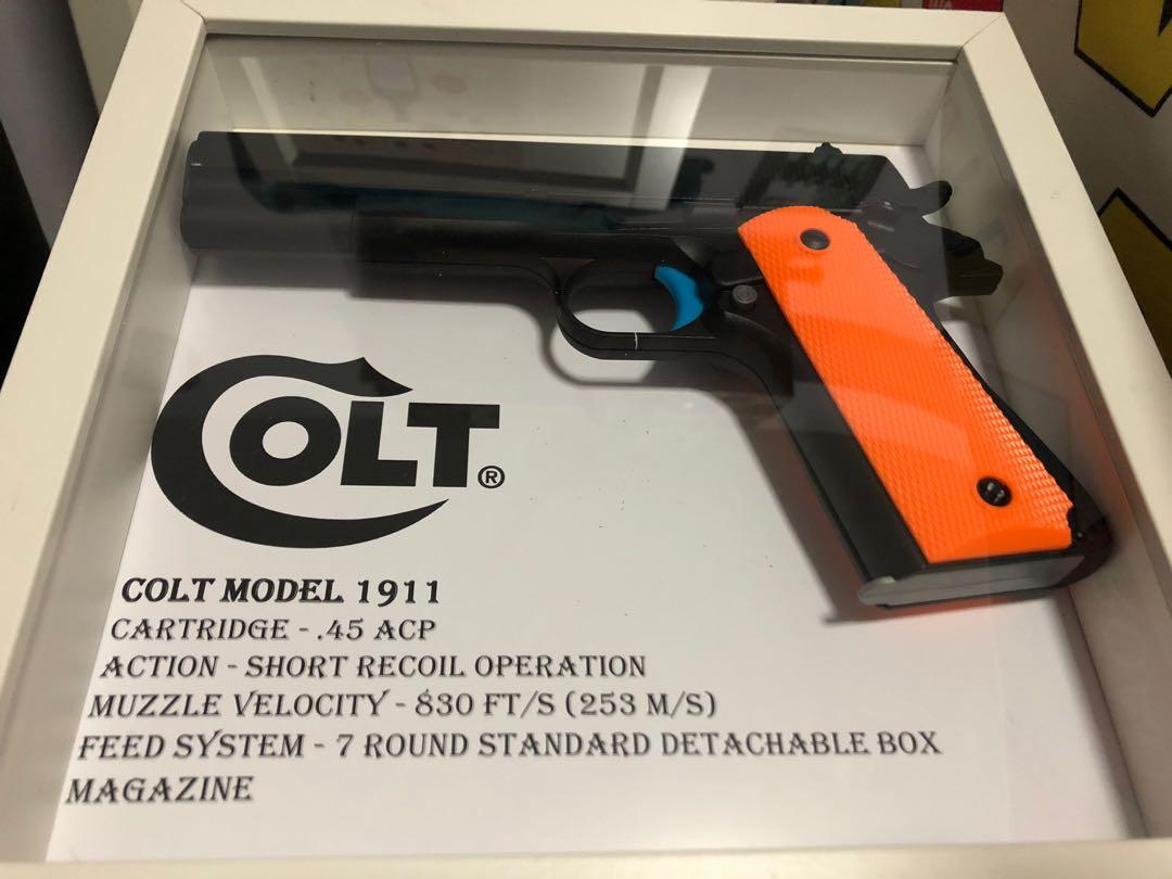 Colt 1911 Toy Gun Display , Hobbies & Toys, Toys & Games on Carousell