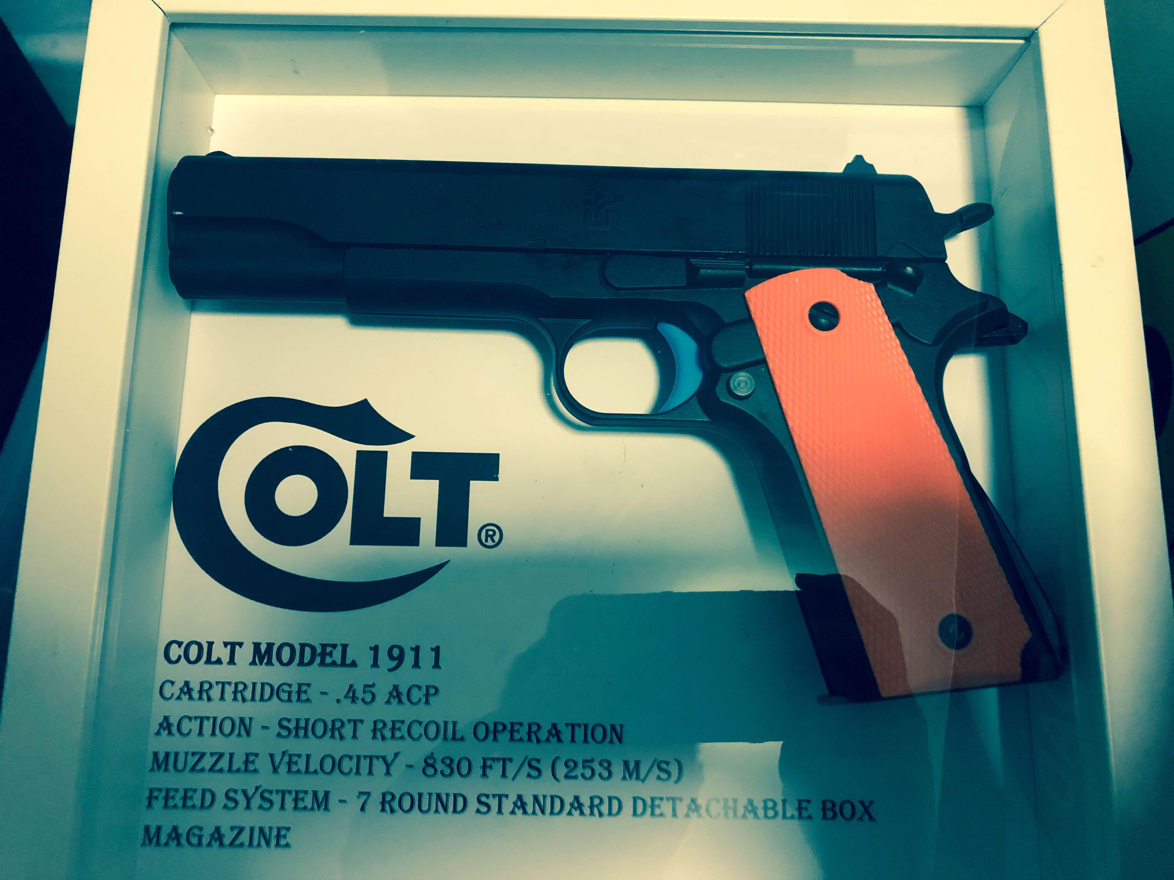 Colt 1911 Toy Gun Display , Hobbies & Toys, Toys & Games on Carousell