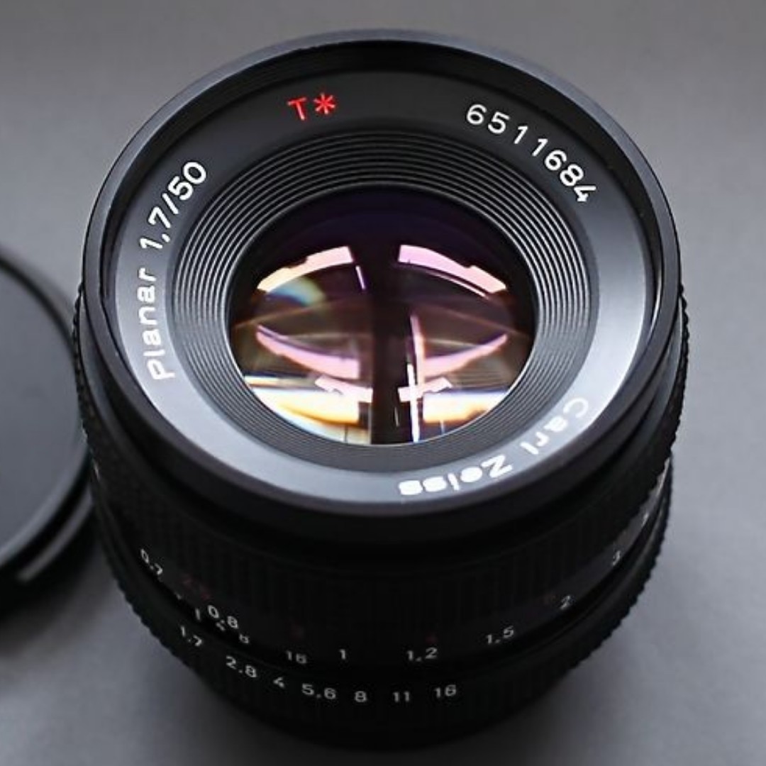 SALE!! Contax Carl Zeiss 50mm f/1.7 Planar T* Lens with CY Mount for Contax Yashica (8.5/10 ...