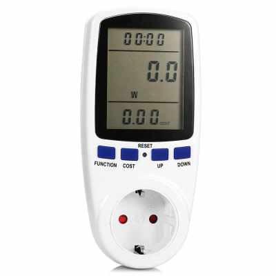 Digital Wattmeter Watt Monitor Electricity Consumption Measuring Socket ...
