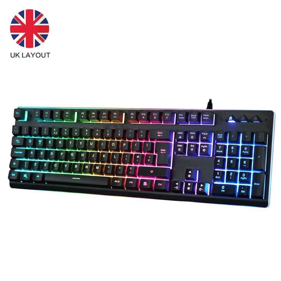 Gaming Keyboard (ZK-P010) with adjustable RGB light, Computers & Tech ...