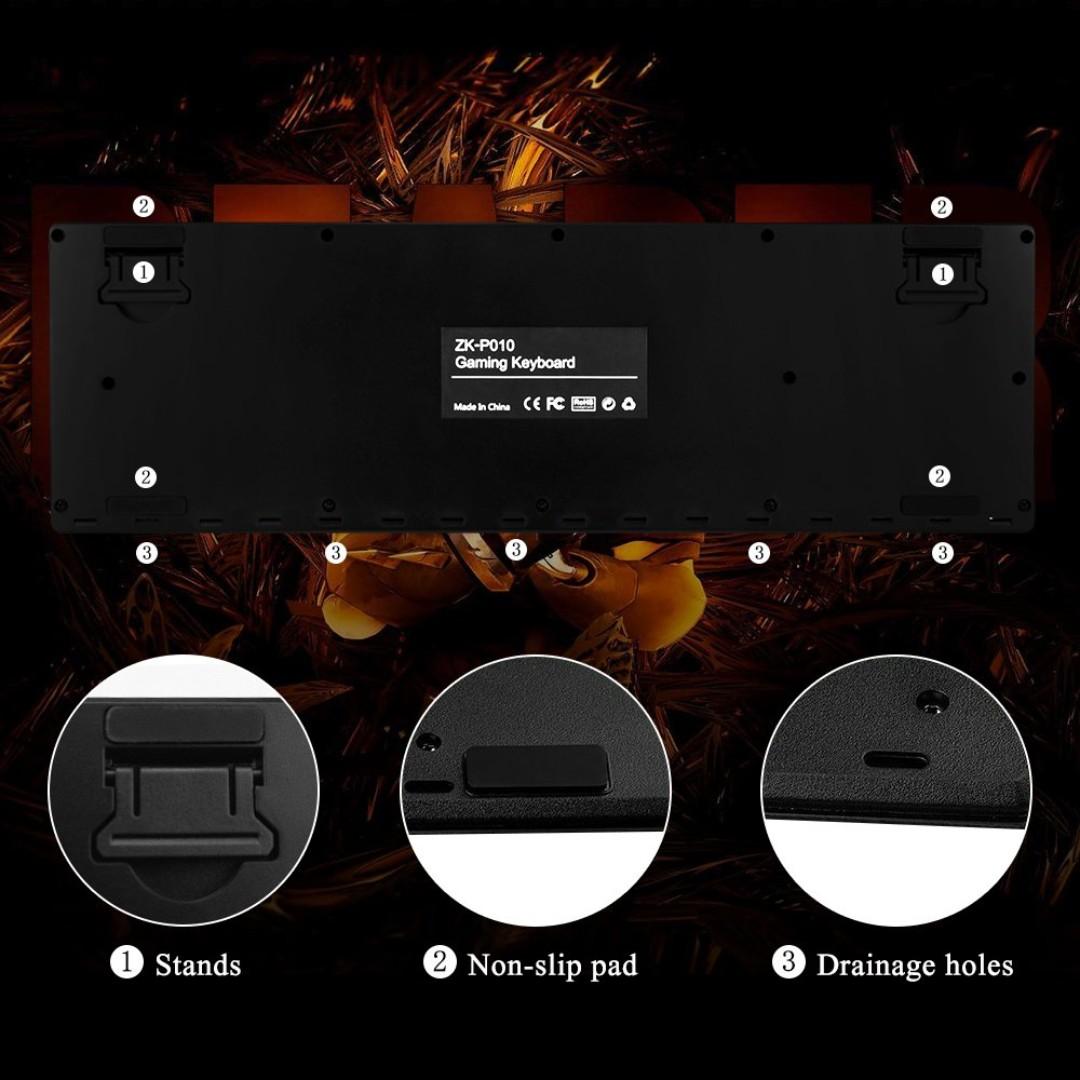 Gaming Keyboard (ZK-P010) with adjustable RGB light, Computers & Tech ...