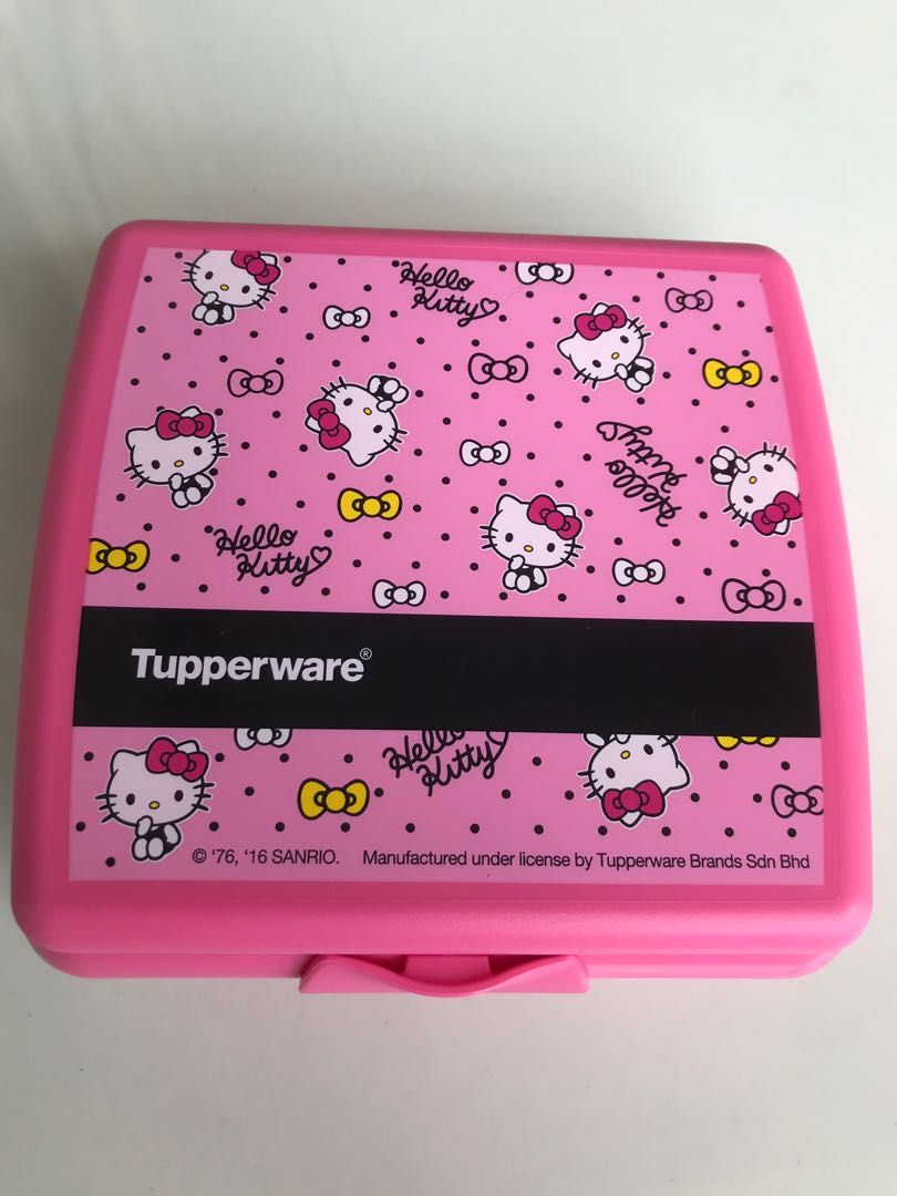 Hello kitty Tupperware lunchbox, Babies & Kids, Going Out, Other Babies ...
