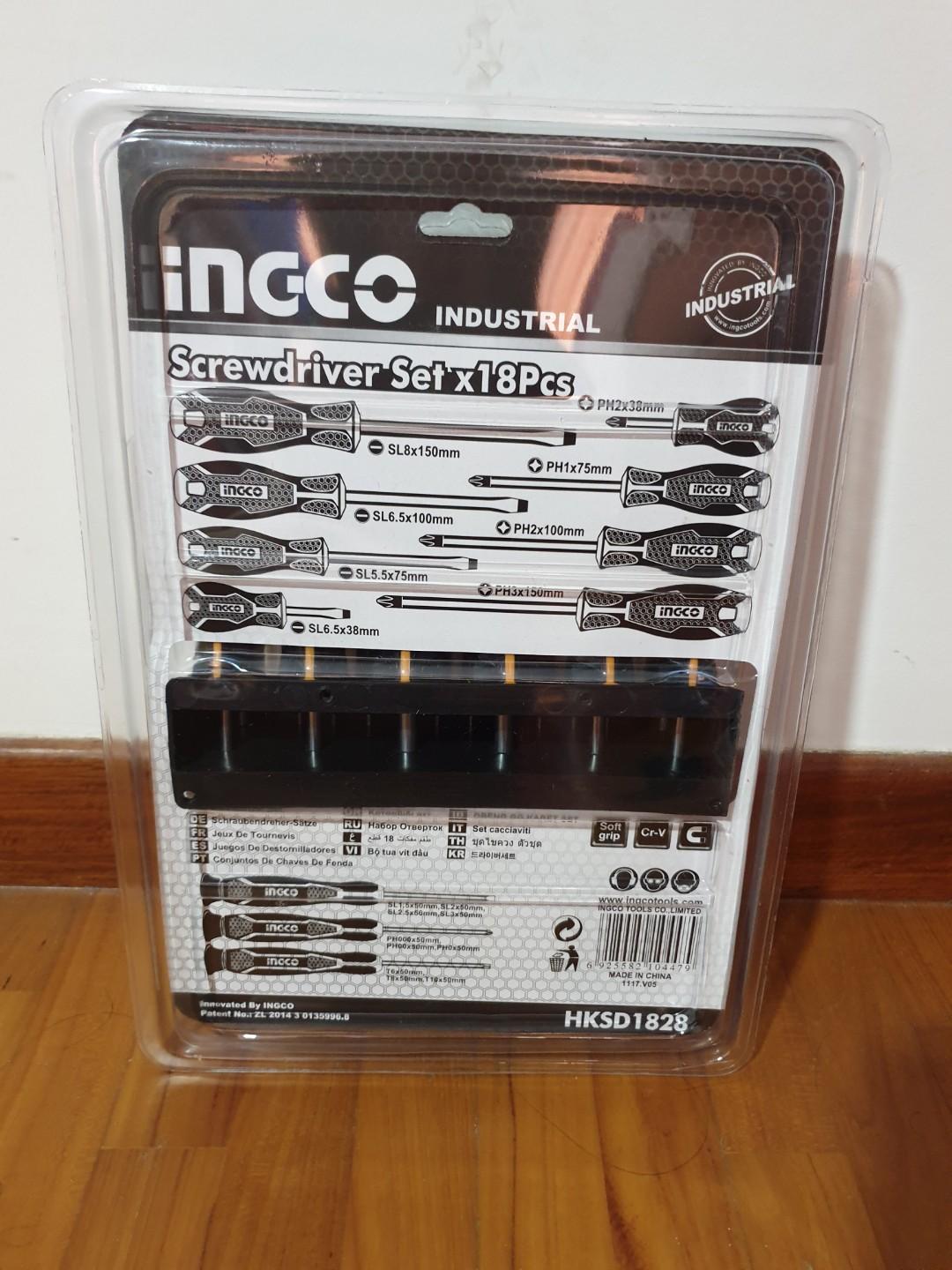 INGCO Tools kit 18pcs Screwdriver and Precision Screwdriver Set ...