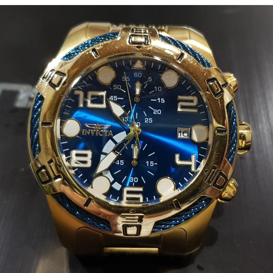 Invicta 25549 Men's 50mm Bolt Quartz Chronograph Stainless Watch Blue ...
