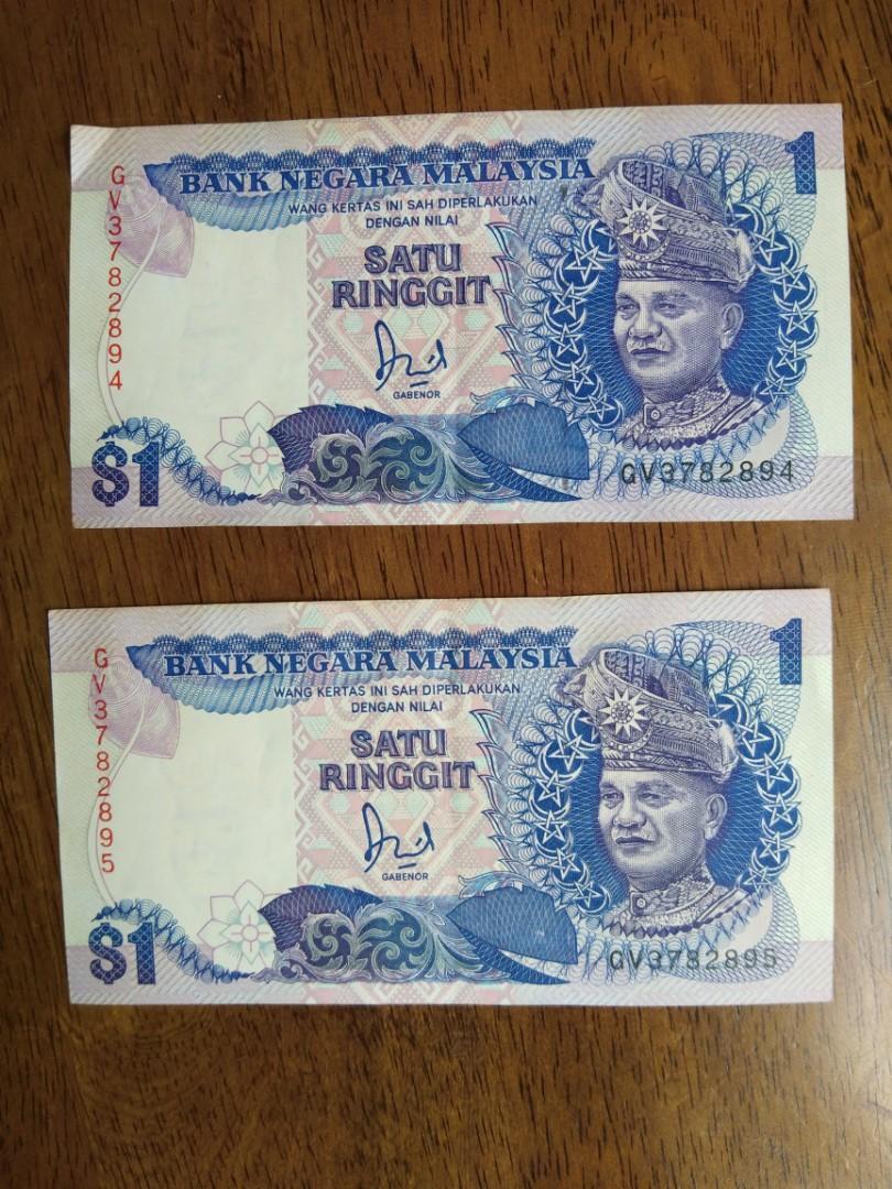 Malaysia One Ringgit old note, Hobbies & Toys, Collectibles ...