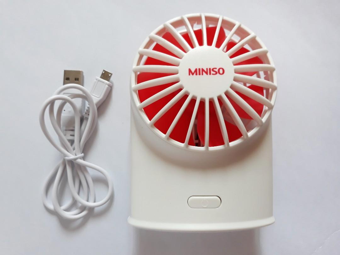 Miniso Portable Mini Fan, Furniture & Home Living, Lighting & Fans ...