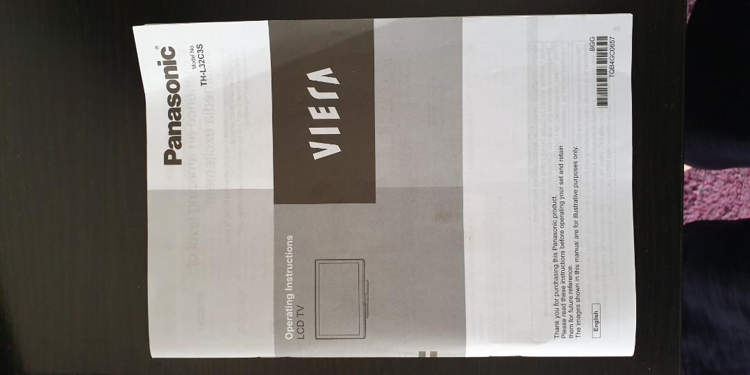 Panasonic VIERA 32 inch TH-L32C3S plasma, TV & Home Appliances, TV ...