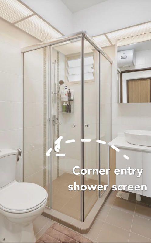 Shower Screen Tempered Glass Toilet Glass Bathroom Glass Furniture And Home Living Bathroom