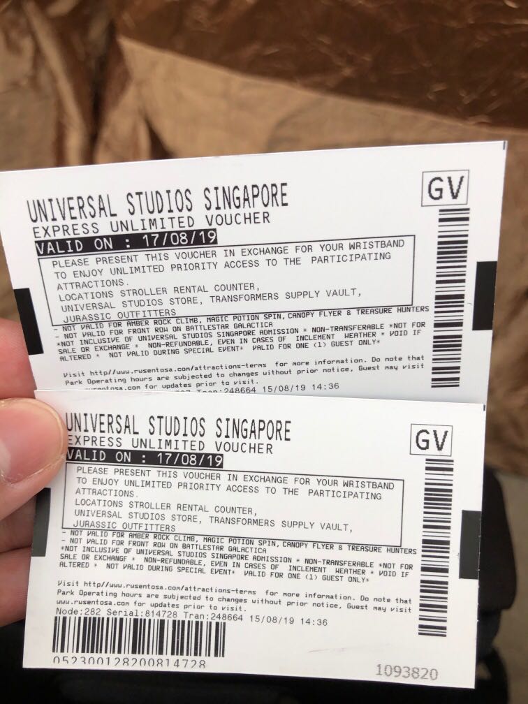 Universal Studios Singapore Express Unlimited Voucher, Tickets ...