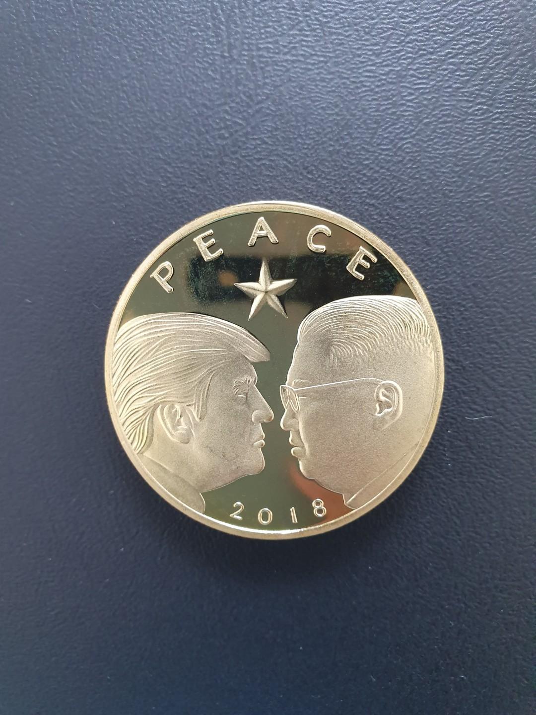 US President Donald Trump & Kim Jong-un Peace Gold Plated Challenge ...