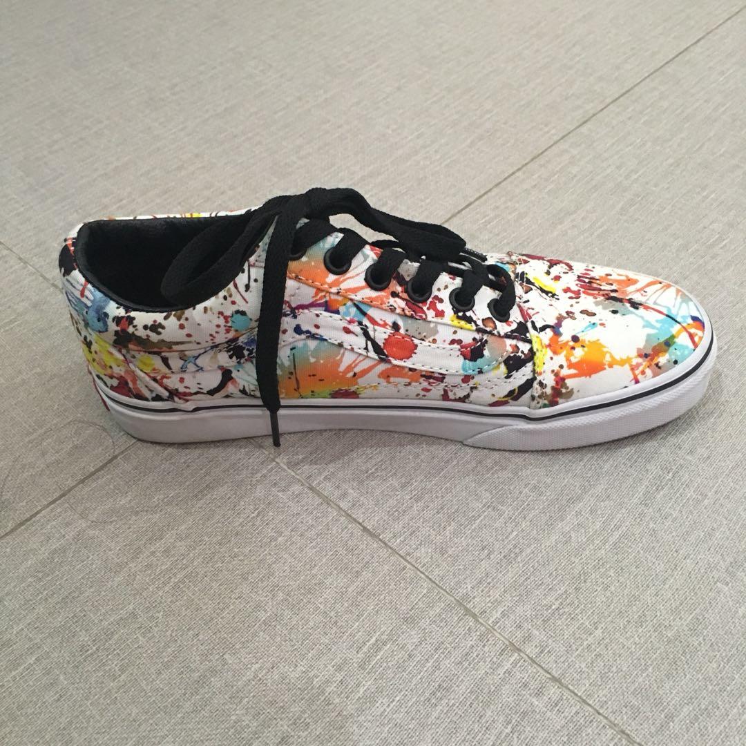 Vans Old School (Paint Splatter Design), Men's Fashion, Footwear ...