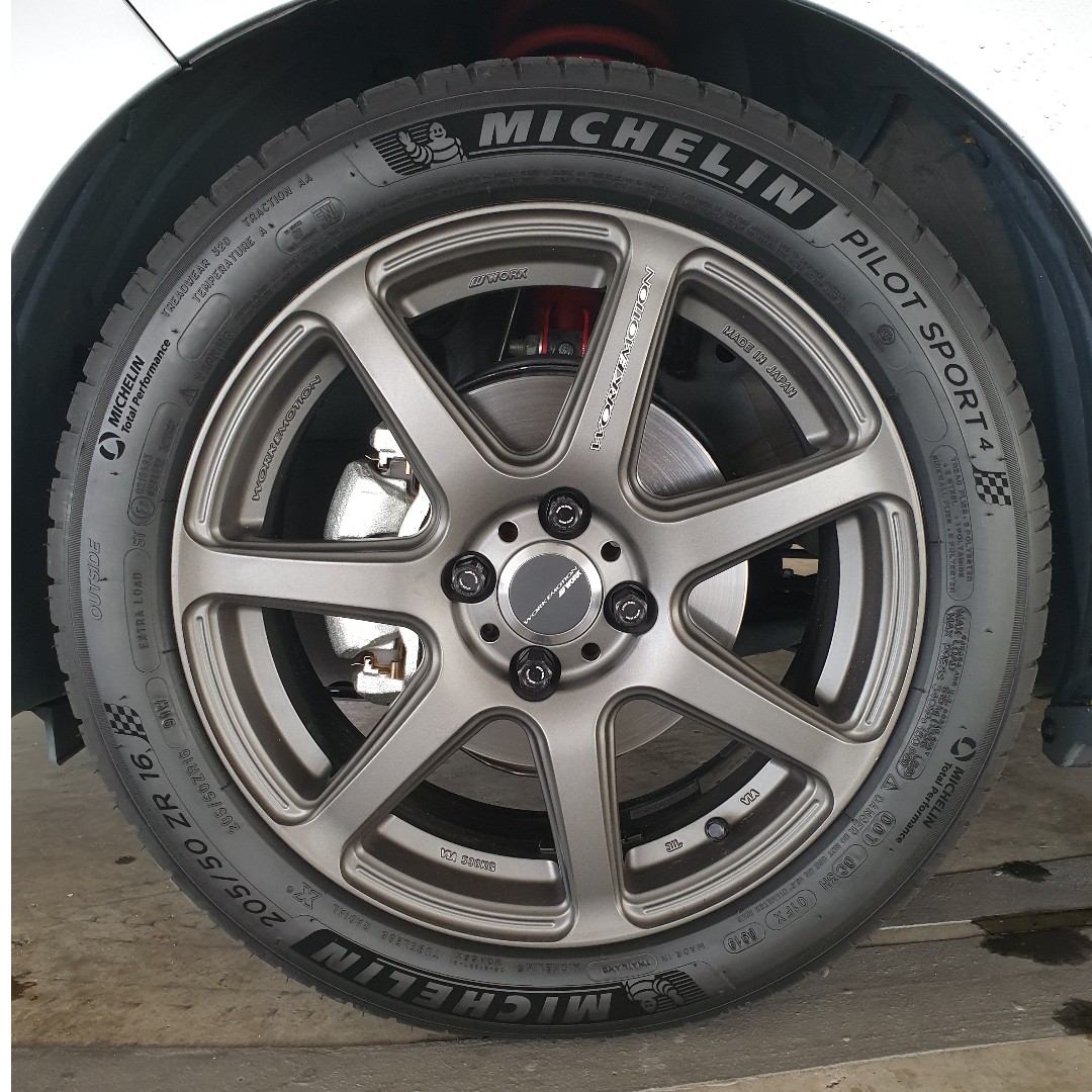 Work Emotion 16 inch rims FS, Car Accessories, Tyres & Rims on Carousell