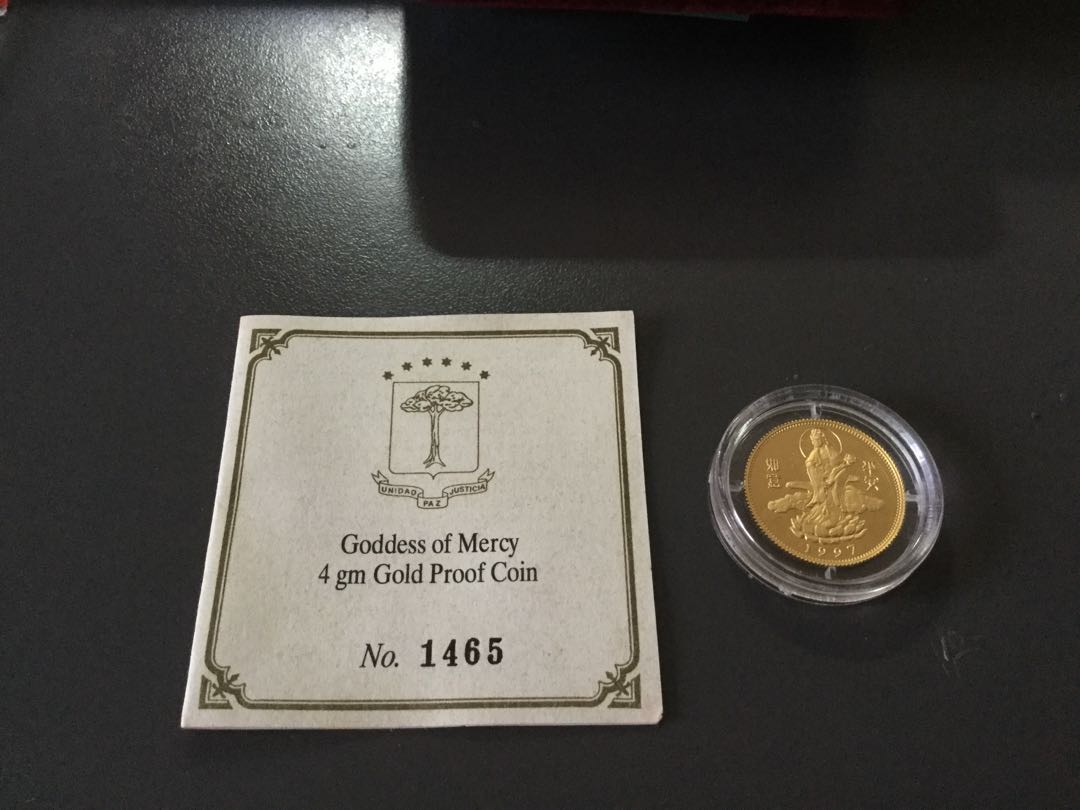 24K gold coin, Goddess of Mercy, 4gms Proof, Hobbies & Toys ...