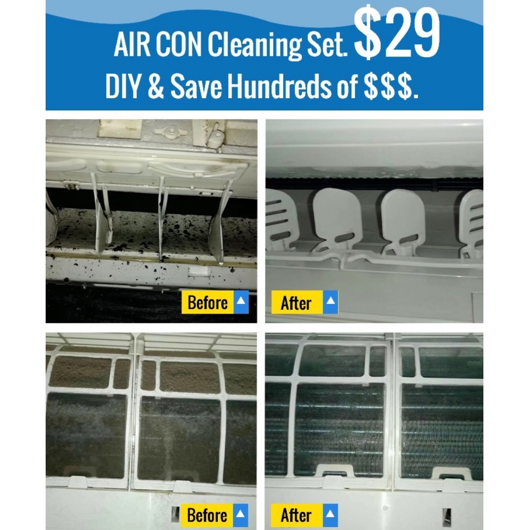 Air Con Cleaning Set, TV & Home Appliances, Air Conditioners & Heating ...