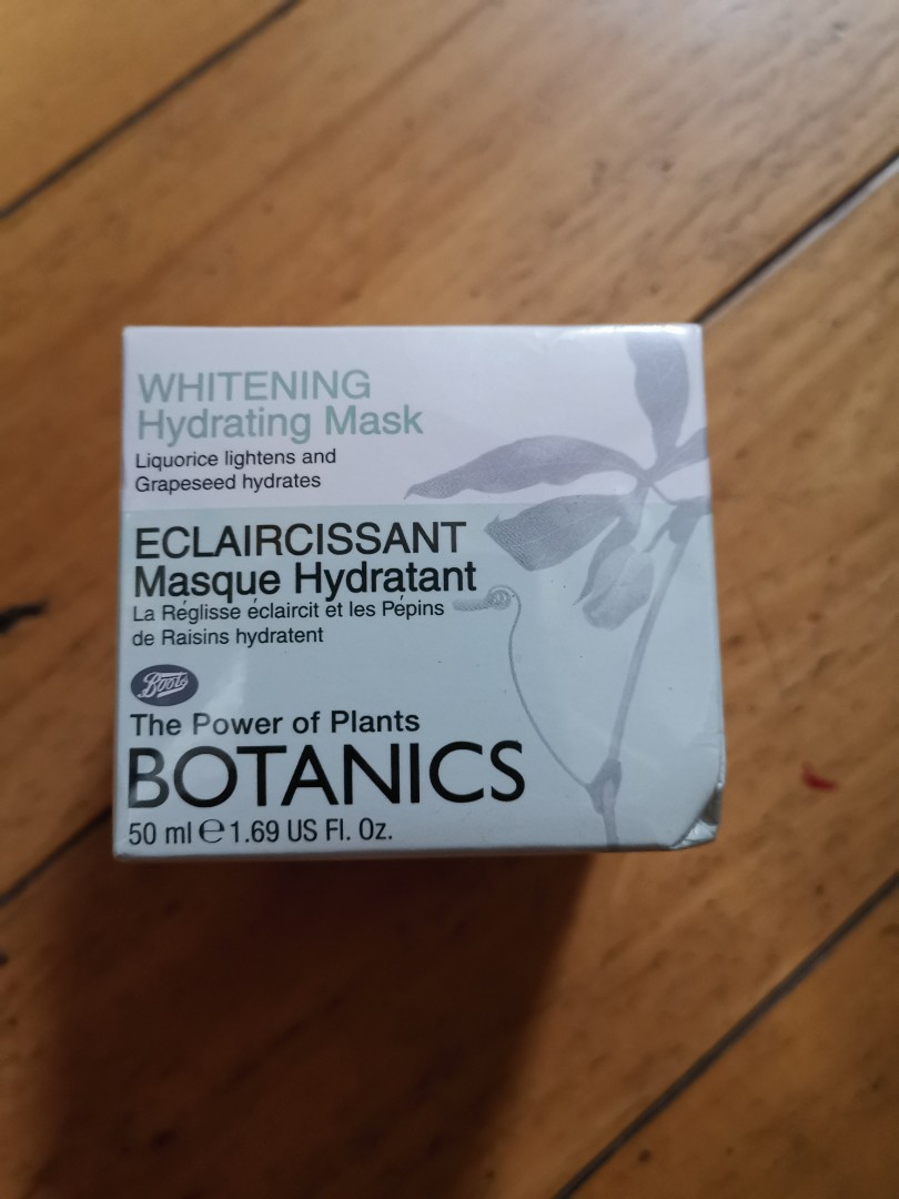 Boots Botanics Whitening Hydrating Mask 有機 ,無基因植物保濕面膜, 美容＆個人護理, 健康及美容 ...