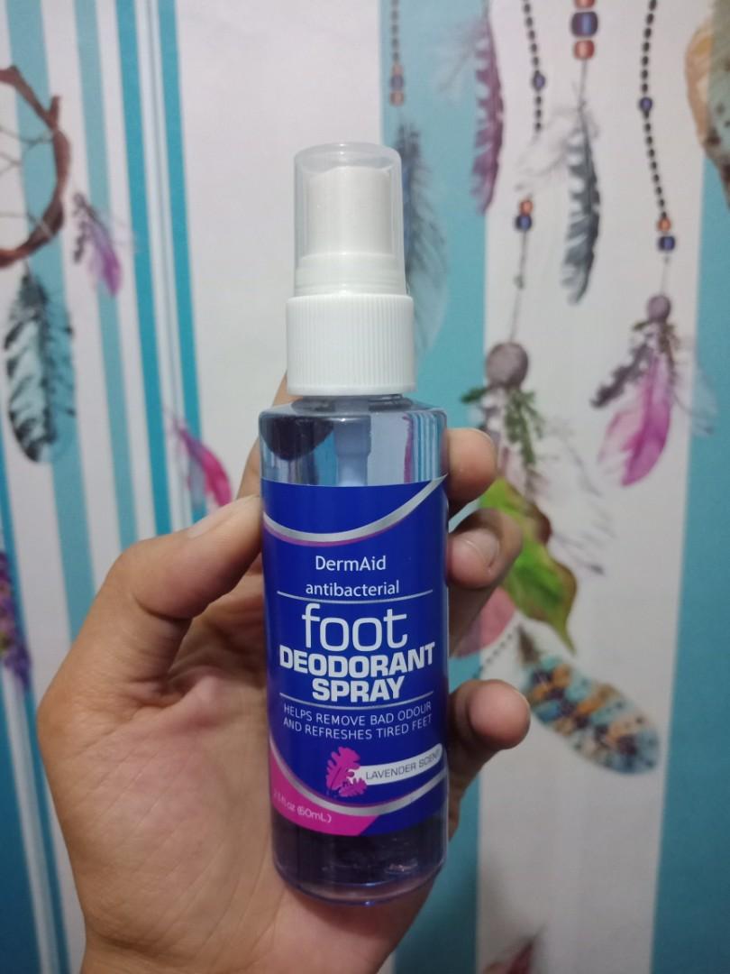 Derm Aid Foot Deodorant Spray antibacterial, Beauty & Personal Care ...