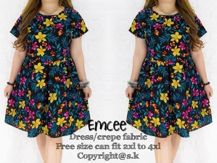 Emcee floral Dress, Women's Fashion, Dresses & Sets, Dresses on Carousell