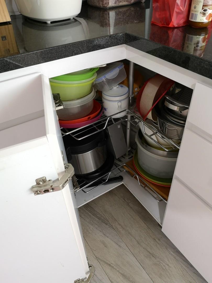 Hafele Corner Shelf (turning, 3/4), Furniture & Home Living, Furniture ...