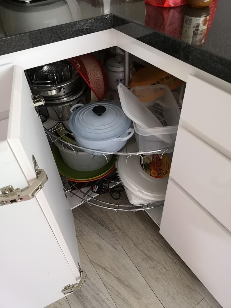 Hafele Corner Shelf (turning, 3/4), Furniture & Home Living, Furniture ...