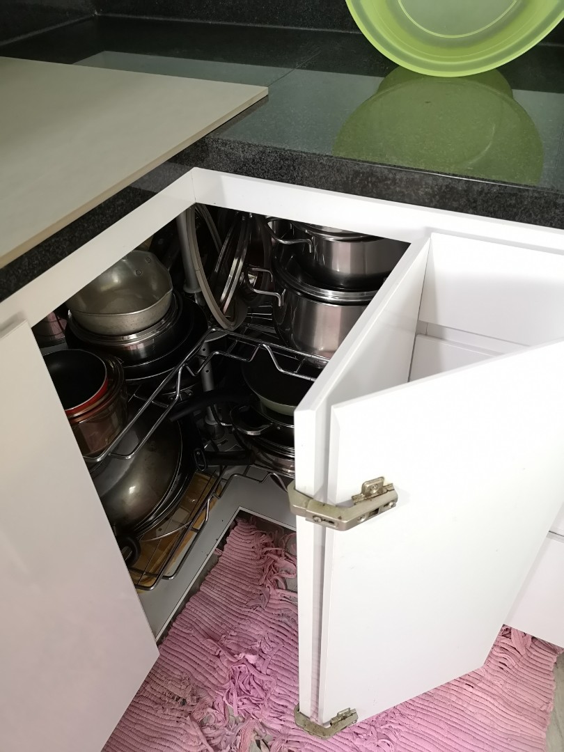 Hafele Corner Shelf (turning, 3/4), Furniture & Home Living, Furniture ...