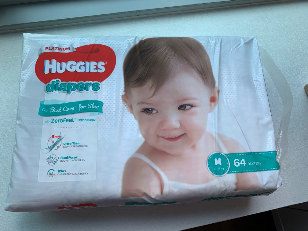 Huggies Diaper M size (Tape), Babies & Kids, Bathing & Changing ...