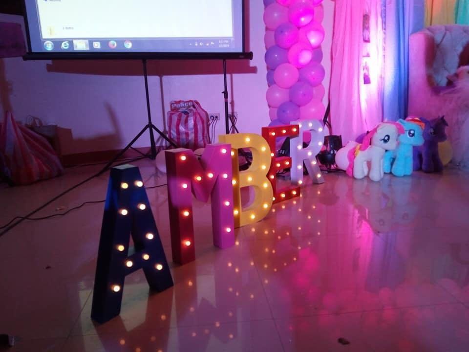 Letter Standee with LED light, Furniture & Home Living, Home Decor ...