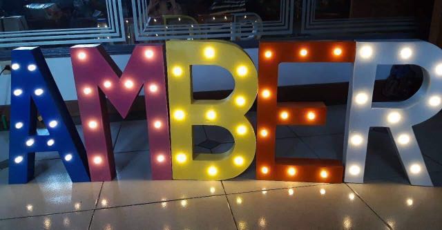 Letter Standee with LED light, Furniture & Home Living, Home Decor ...