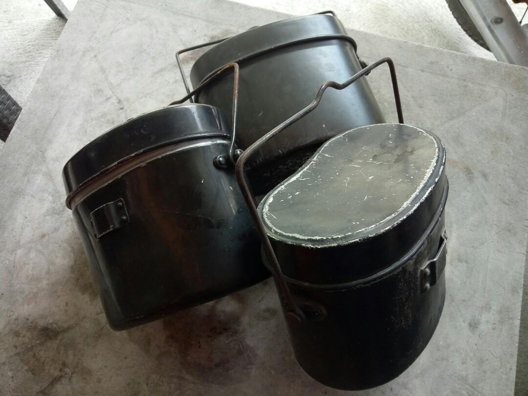 Vintage Japanese Mess Kits Army Rice Cooker Mizuno & KKK BrandsAluminum ...