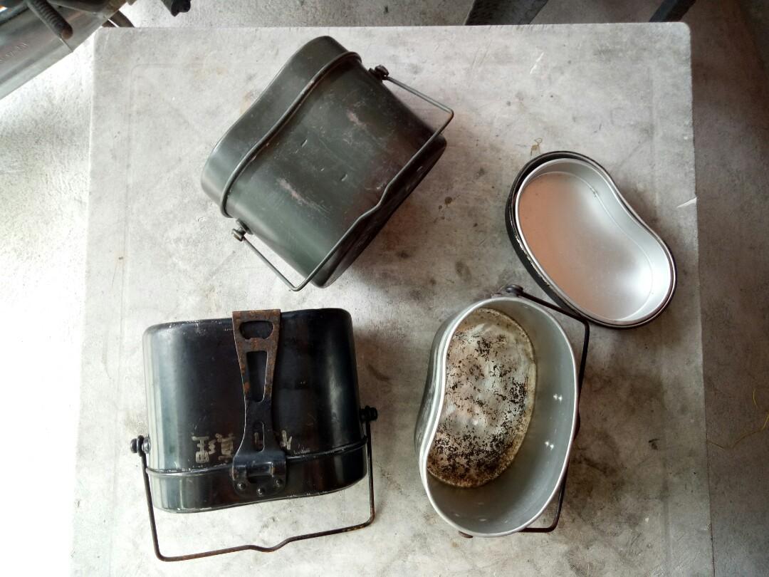 Vintage Japanese Mess Kits Army Rice Cooker Mizuno & KKK BrandsAluminum ...