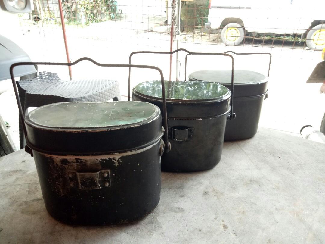 Vintage Japanese Mess Kits Army Rice Cooker Mizuno & KKK BrandsAluminum ...