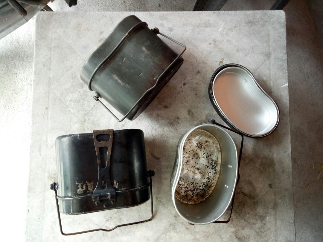 Vintage Japanese Mess Kits Army Rice Cooker Mizuno & KKK BrandsAluminum Like Japanese WW2 Hango ...