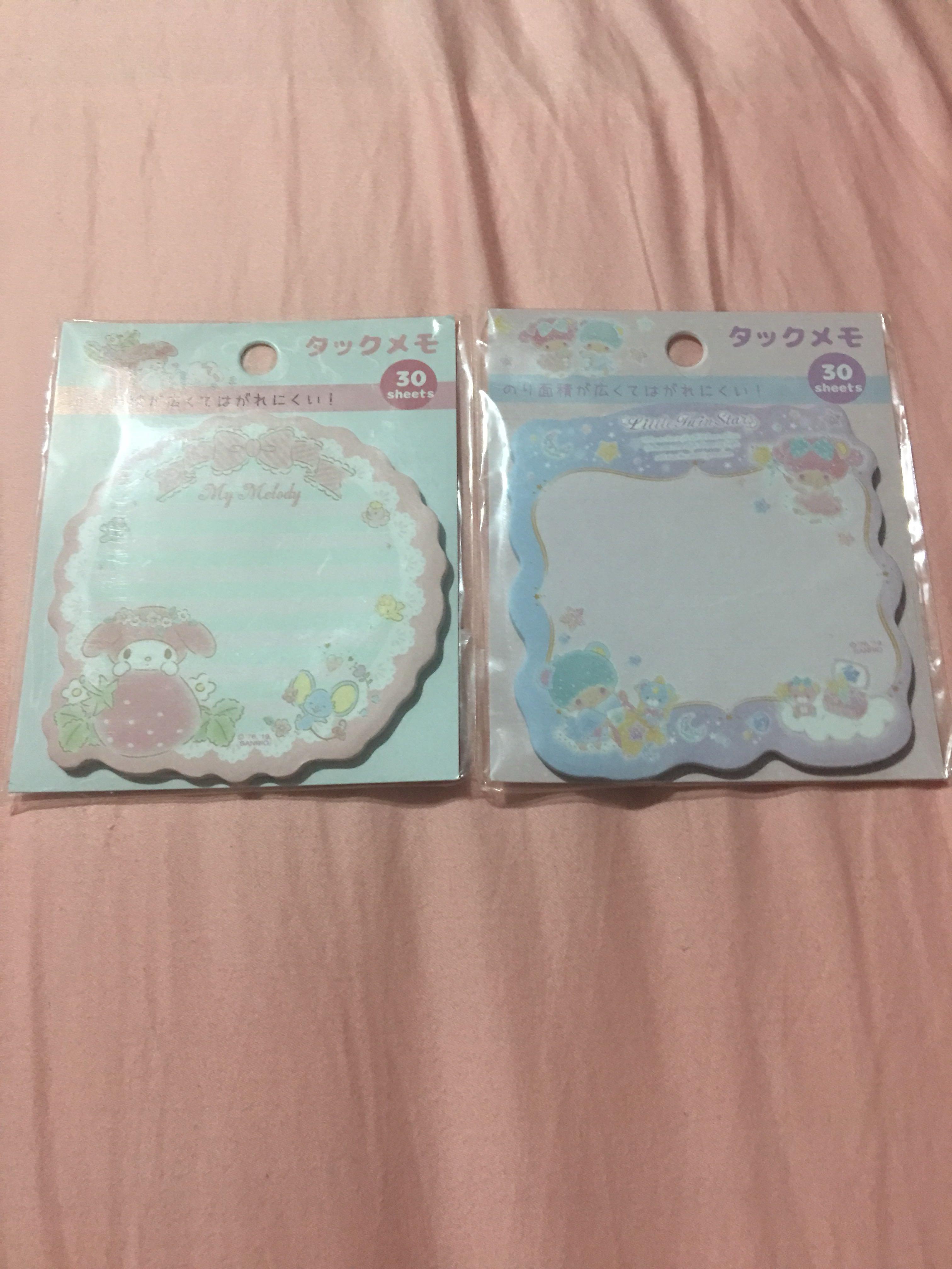 My Melody/ Little Twin Star sticky notes, Hobbies & Toys, Stationery ...
