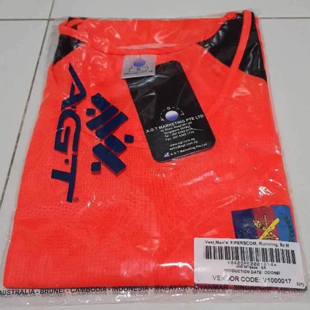 SAF PERSCOM Singlet M Size, Men's Fashion, Tops & Sets, Formal Shirts ...