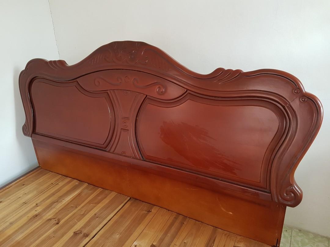 Slightly Used Wooden Bed Frame, Furniture & Home Living, Furniture, Bed ...